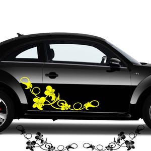 Floral Flower Swirl Car Decal Sticker Flower Car Decal 001 - Etsy