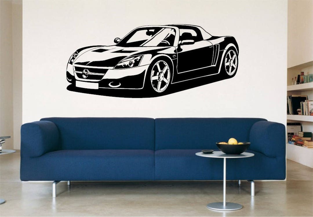 Sports Car Wall Decal Car Vinyl Decor Nursery Decal Baby Wall Decal Art ...