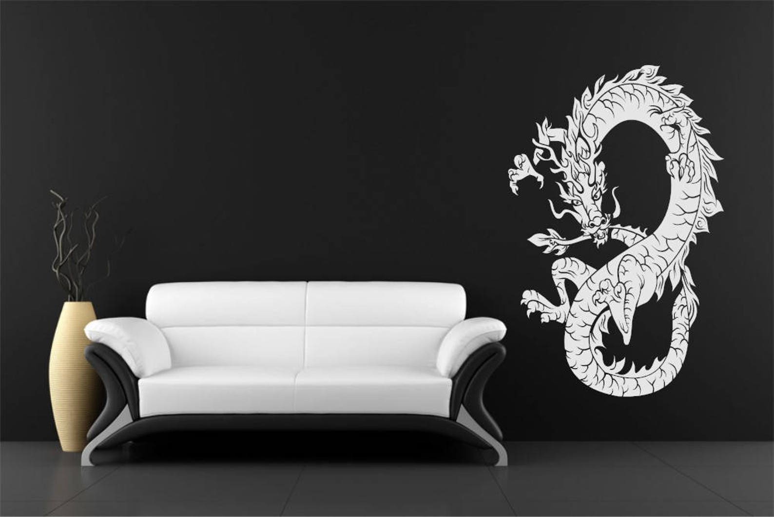 Dragon Wall Art Chinese Dragon Wall Decal Vinyl Decor Nursery - Etsy