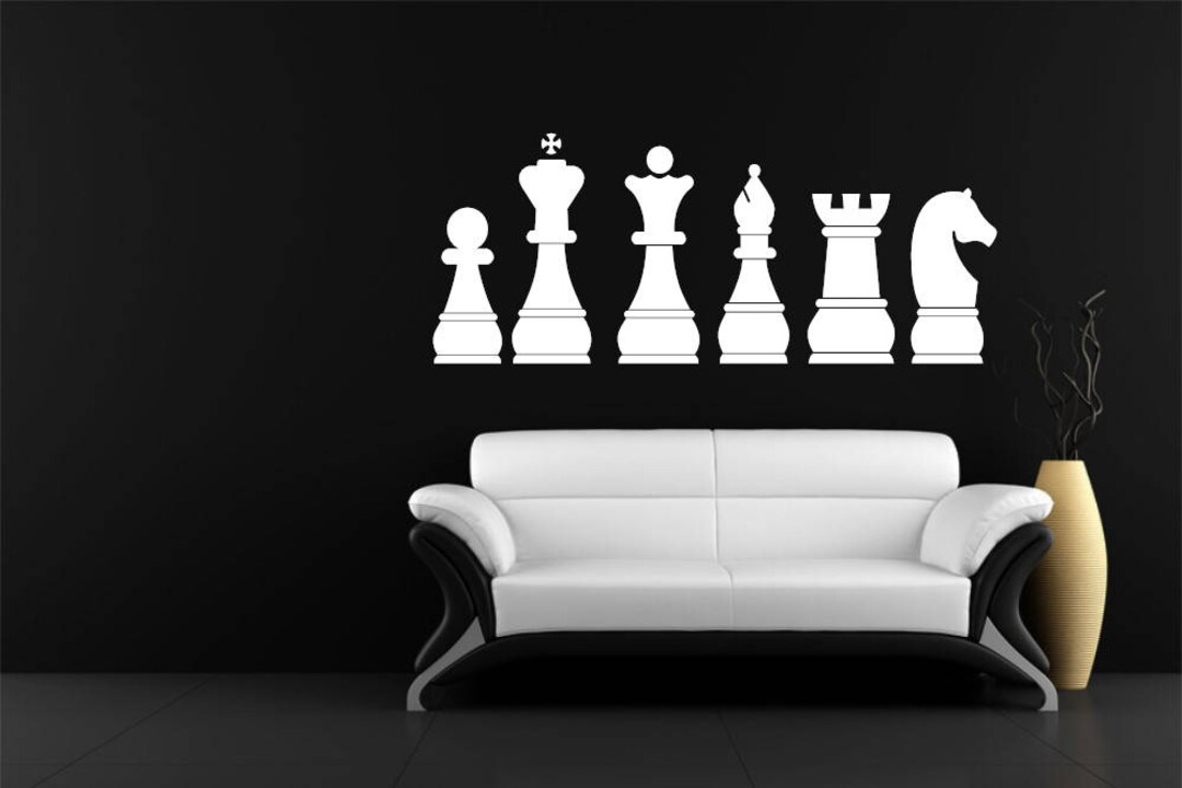 Chess Pieces Wall Decal Chess Set Vinyl Decor Nursery Decal Baby Wall ...