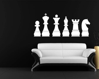 Make Your Own Chess & Checker Game Board Vinyl Wall Quote - Etsy