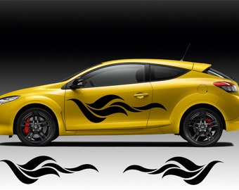 Floral Car Decal Large Car Side Flower Swirl Decal Car Decal - Etsy