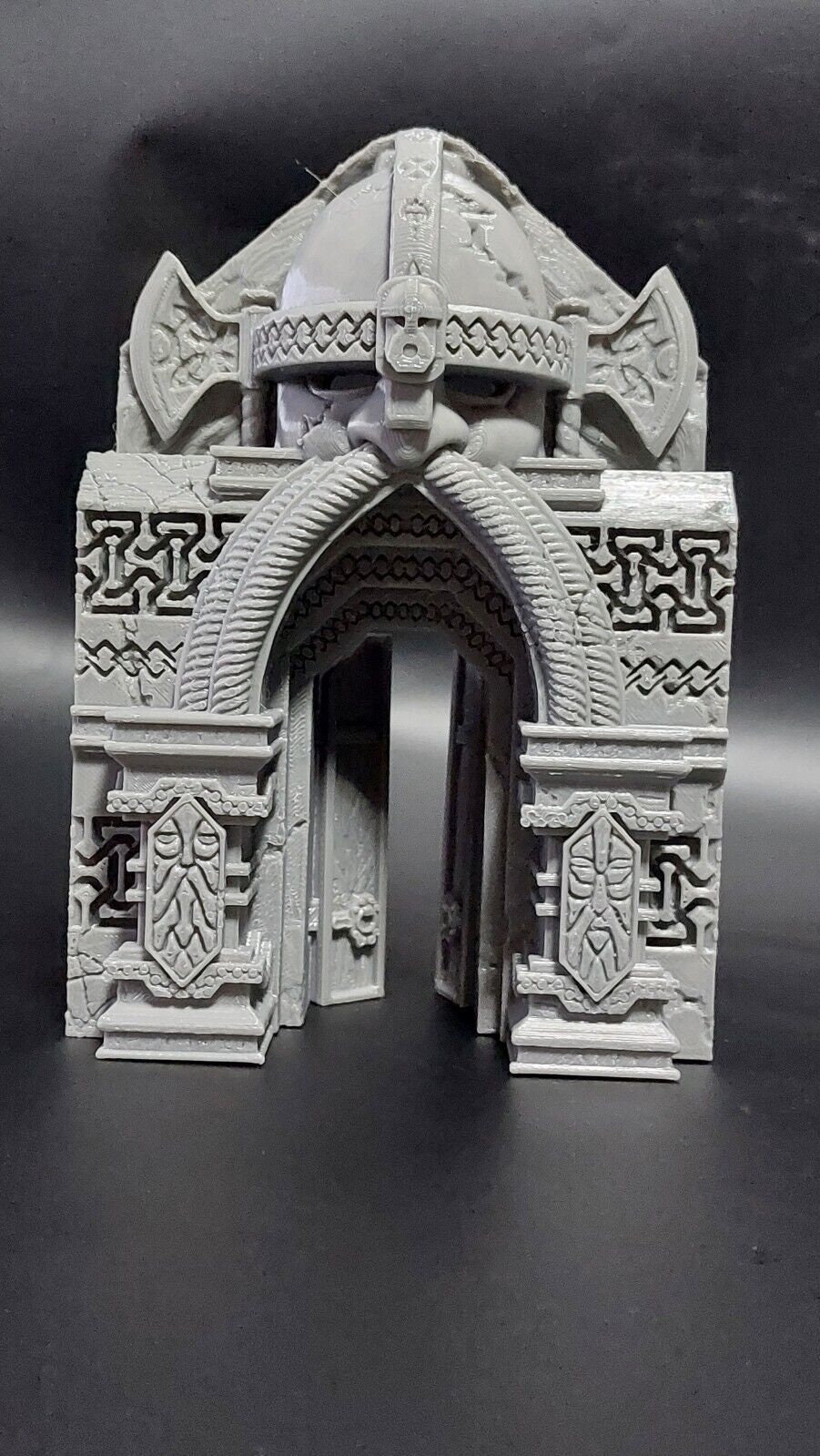 Dwarf Temple Gate With Light up Led / Dwarven Gate Printed Fantasy ...
