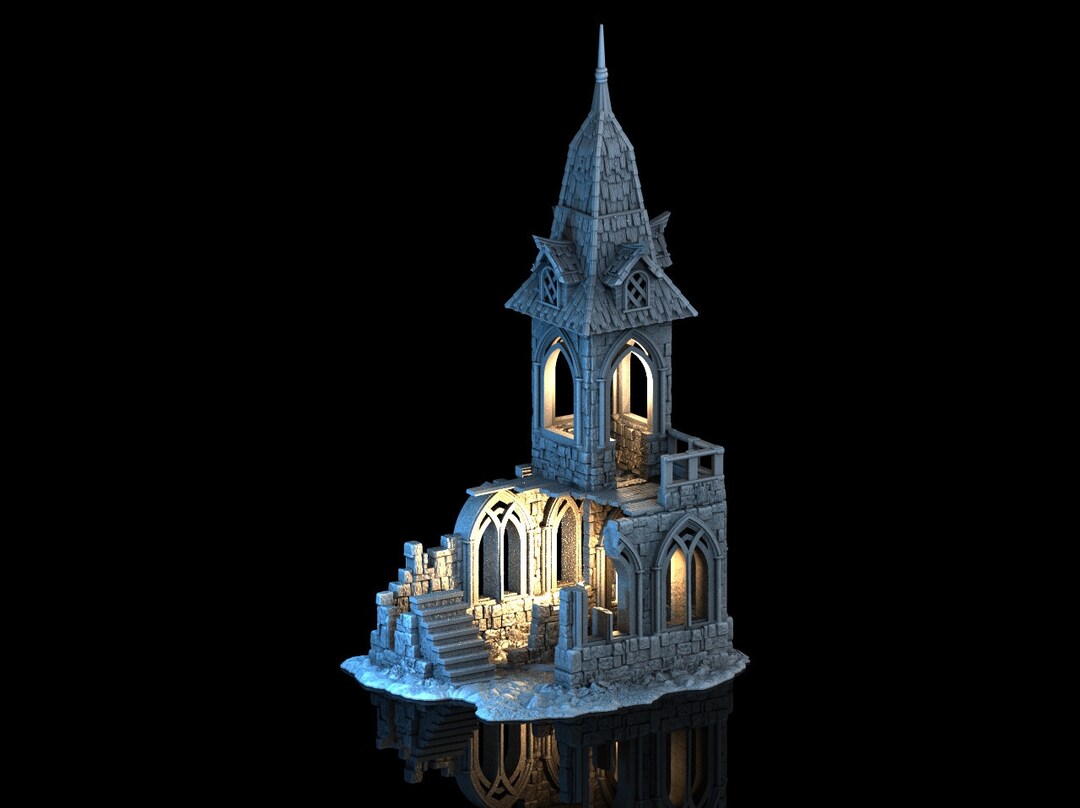 Church Ruin / Gothic Church/ Chapel Ruin Town House Gothic Church Ruin ...
