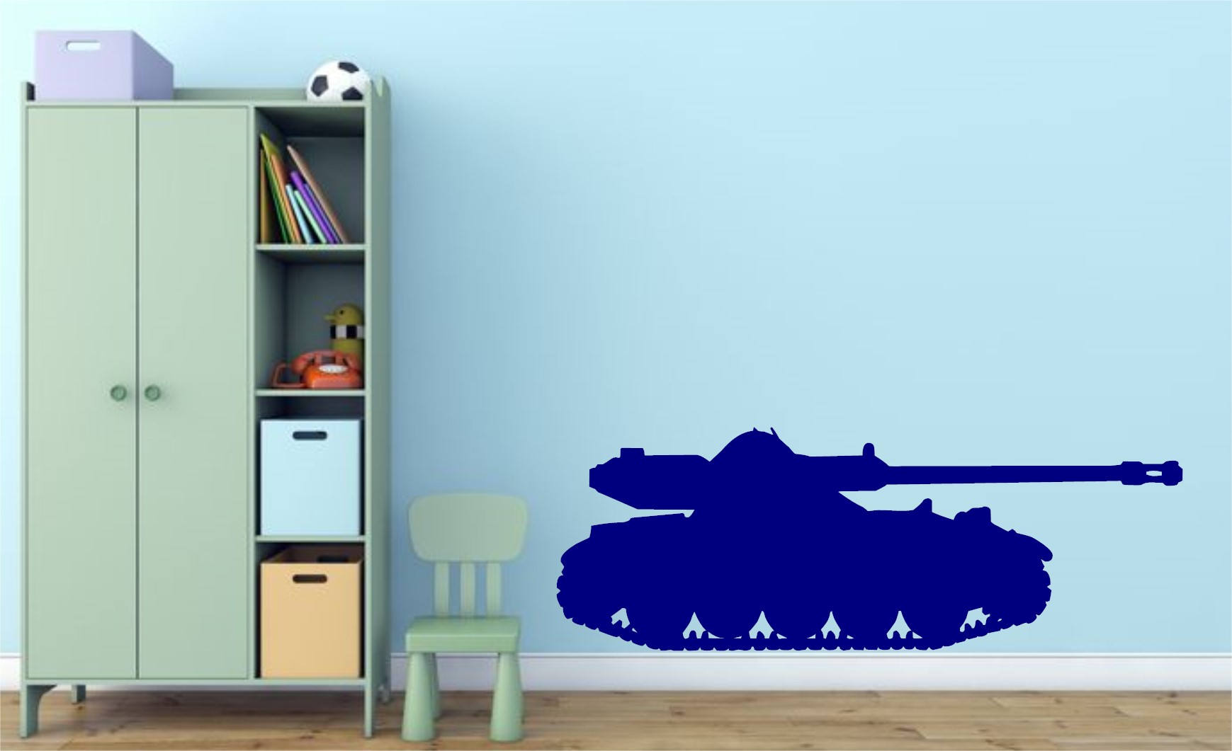 Large Army Tank Vinyl Wall Art Sticker Decal Boys Children Toys Play ...