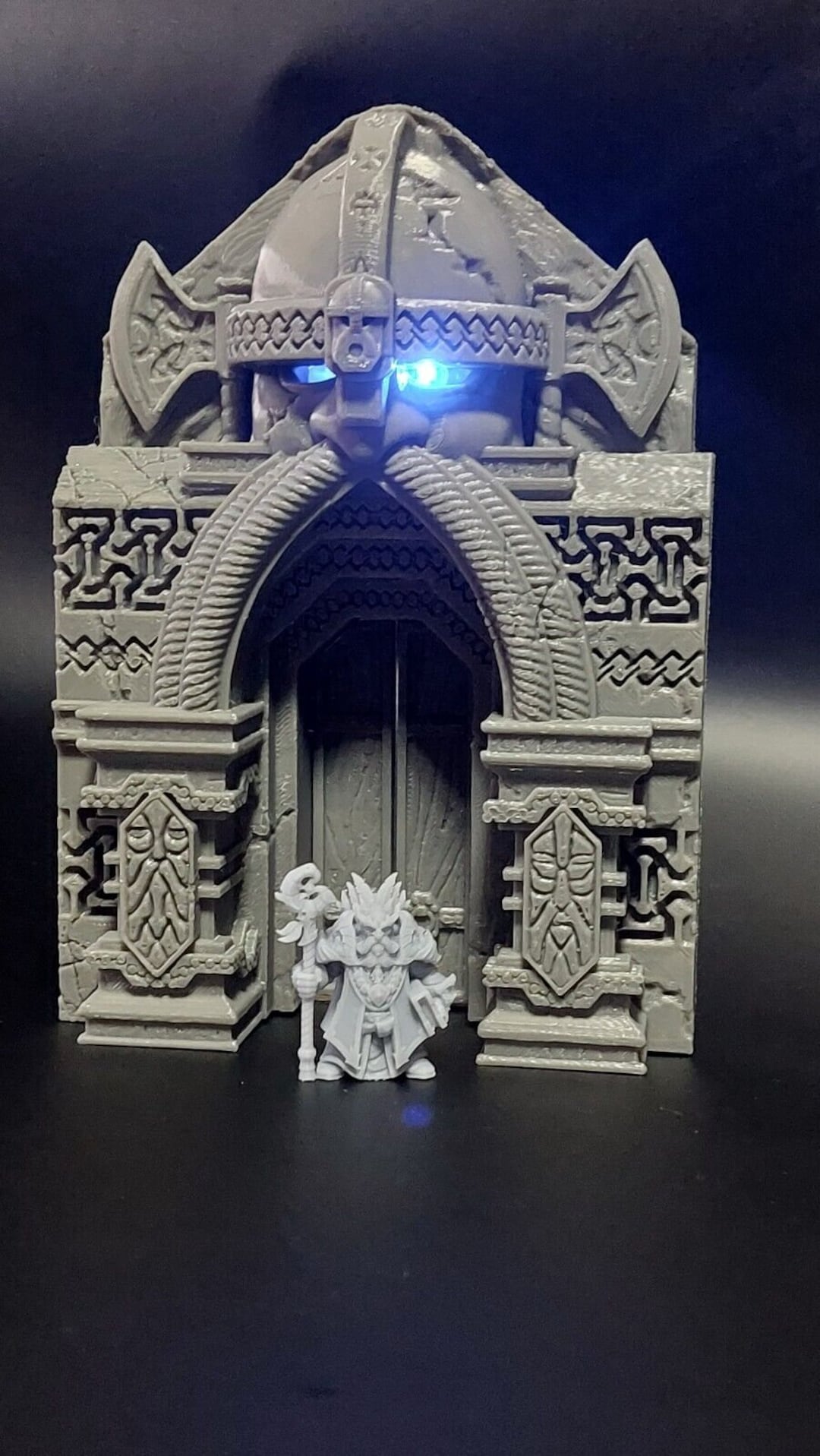Dwarf Temple Gate With Light up Led / Dwarven Gate Printed Fantasy ...