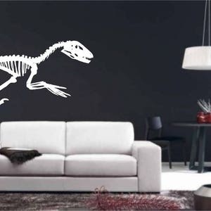 Dinosaur Skeleton Wall Decal Vinyl Decor Nursery Decal Baby Wall Decal ...