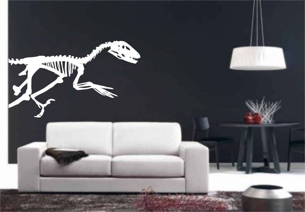 Dinosaur Skeleton Wall Decal Vinyl Decor Nursery Decal Baby Wall Decal ...