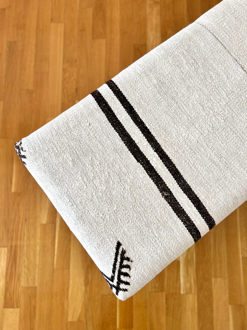 Vintage Hemp Kilim Bench, Ottoman Bench, Living Room Benches - Etsy