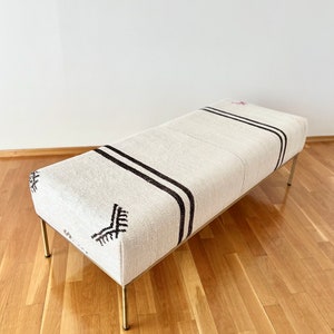 Vintage Hemp Kilim Bench, Ottoman Bench, Living Room Benches - Etsy