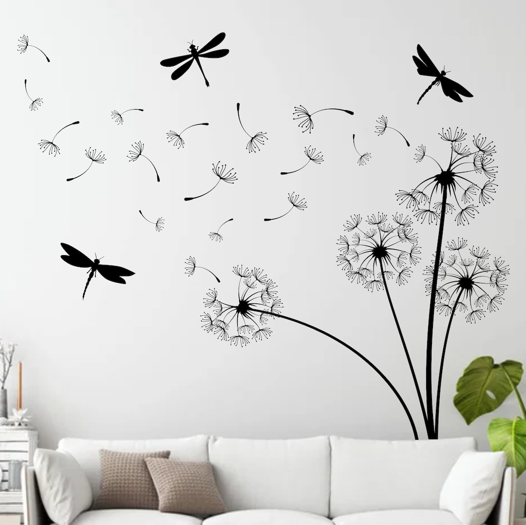 Dandelion Wall Decal | Vinyl Sticker | Self-adhesive | Home Decor ...
