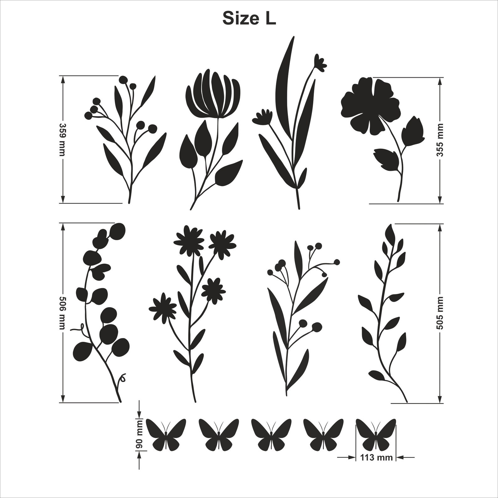 Wildflower Decal | Field Grass Decal | Meadow Grasses Sticker | Steppe ...