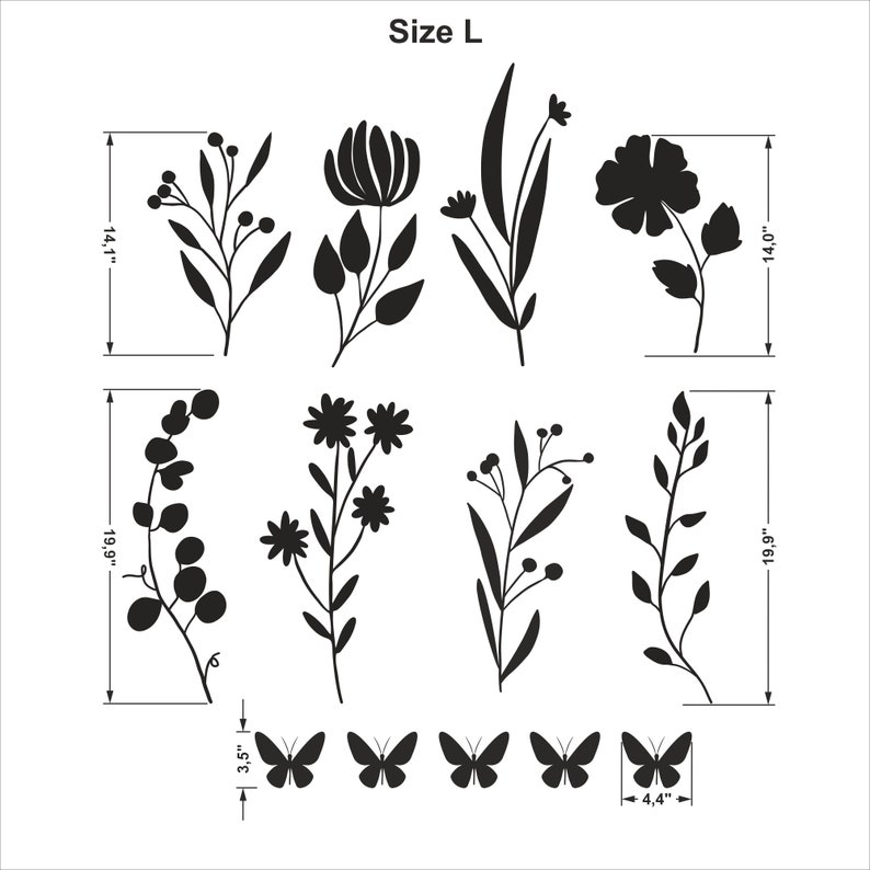 Wildflower Decal | Field Grass Decal | Meadow Grasses Sticker | Steppe ...