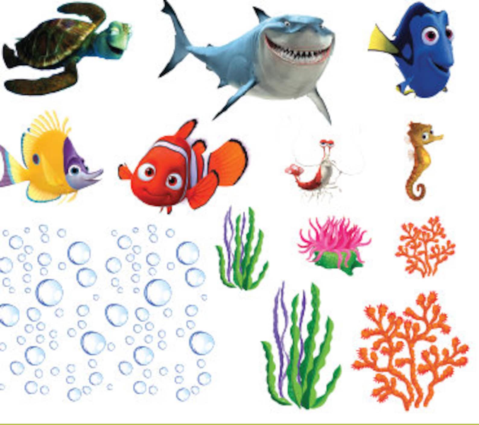 Finding Nemo Nautical Decor Miniature Fish Fish Decal | Etsy