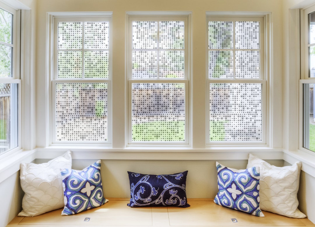 Pixel Decorative Window Film | Self Adhesive Film | Sandblasted Design ...