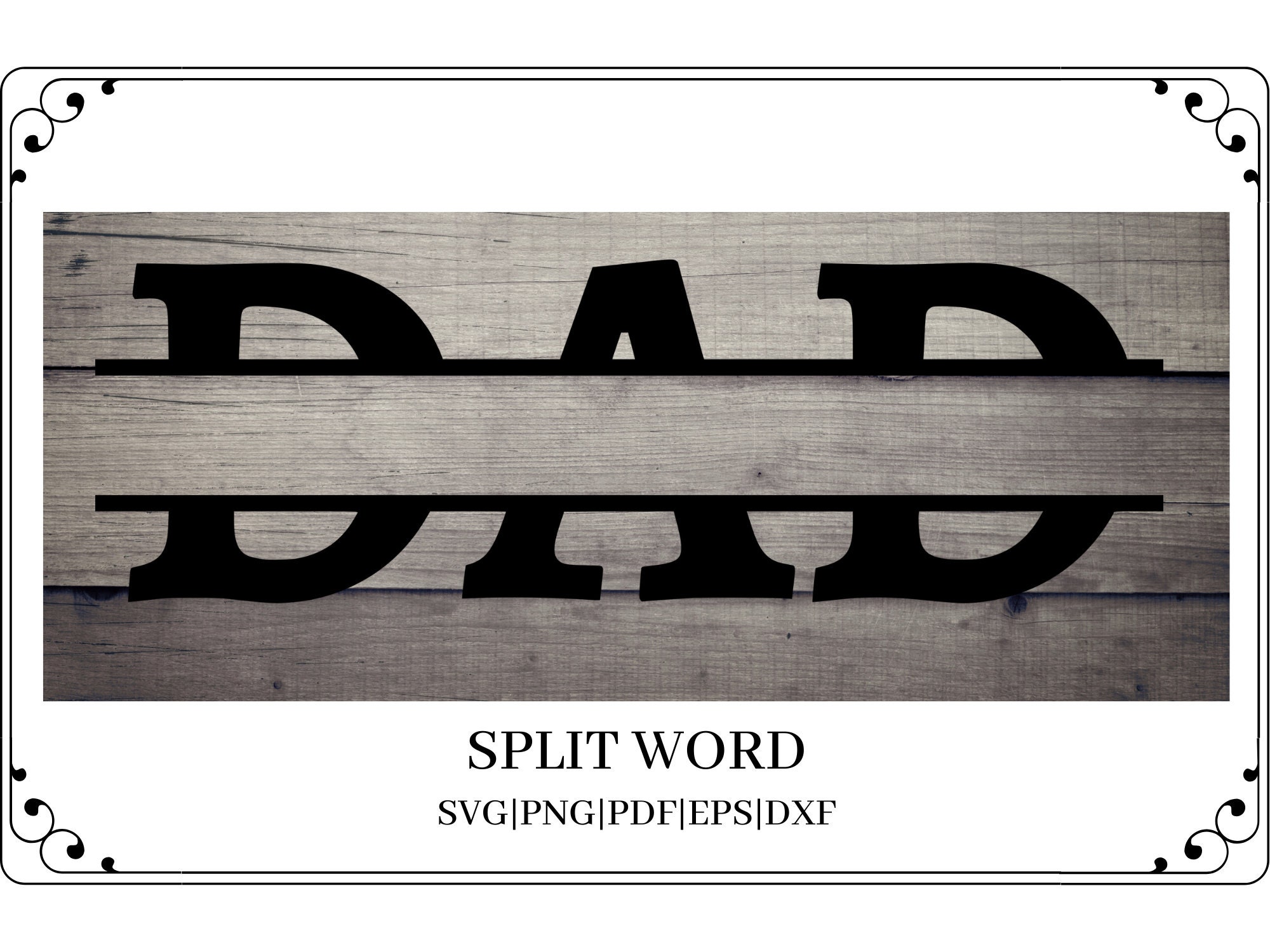 DAD Split Word SVG Cut File for Cricutmothers Day SVG Cut Filesvg,png ...