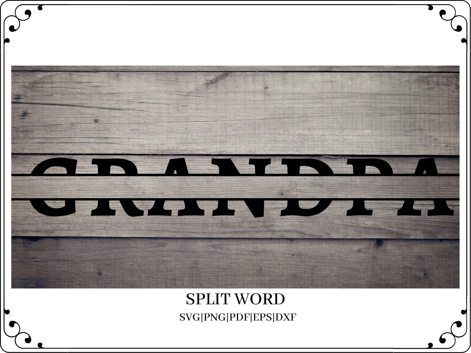 GRANDPA Split Word SVG Cut File for Cricutinstant Download - Etsy