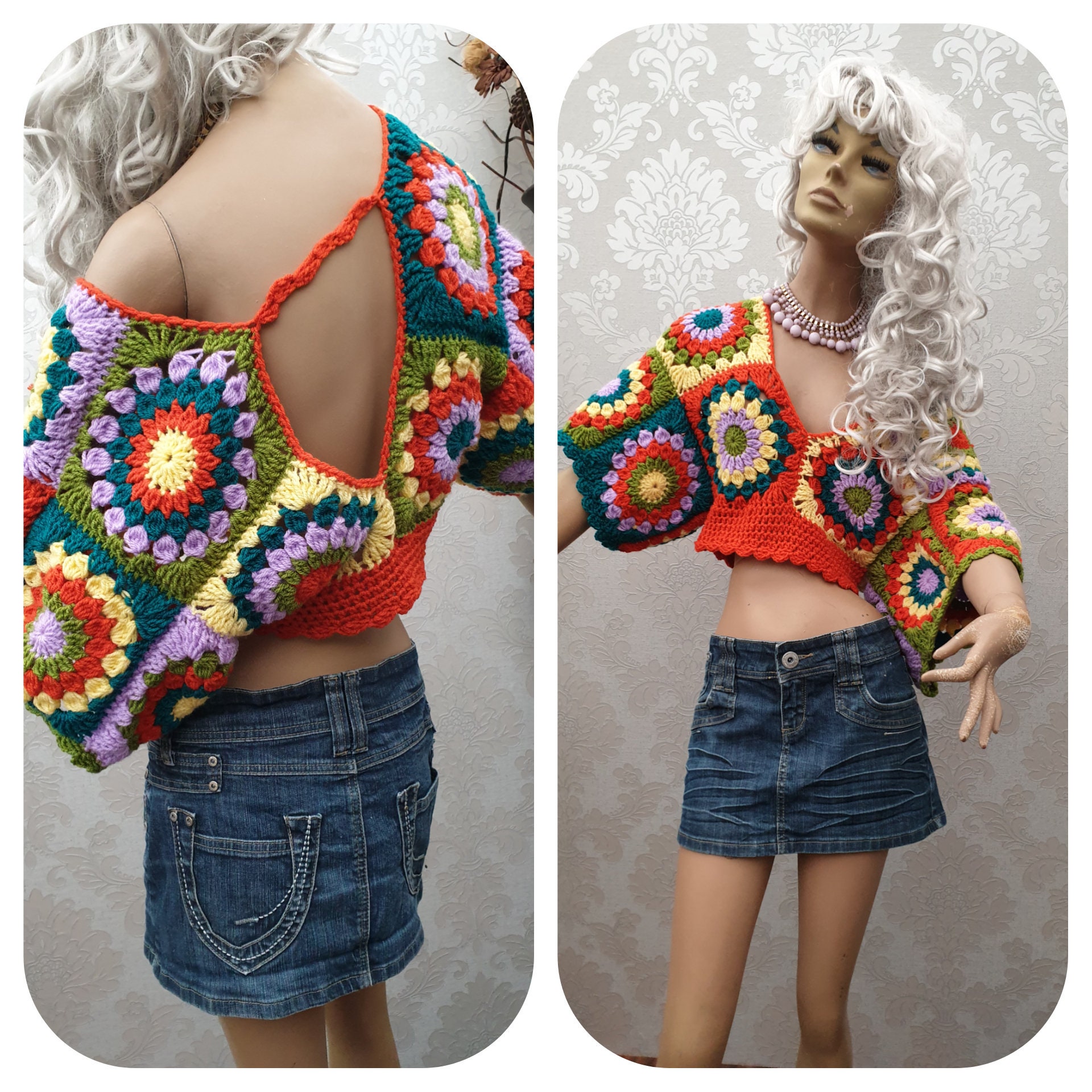 PDF Pattern Crochet Pattern DARIA Cropped Sweater Pattern | Etsy