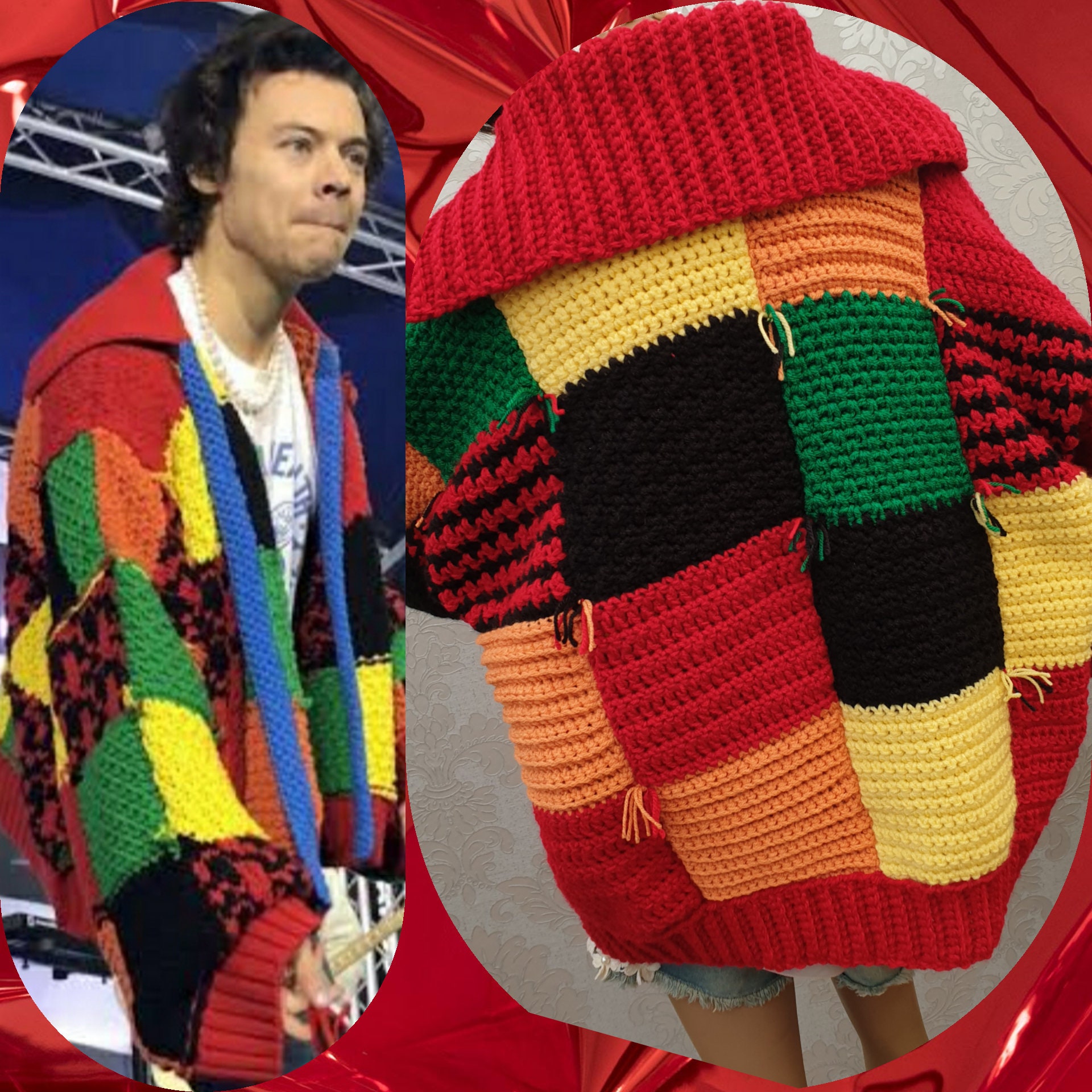Pdf Pattern Harry Styles Cardigan Crochet Pattern JW Anderson - Etsy México