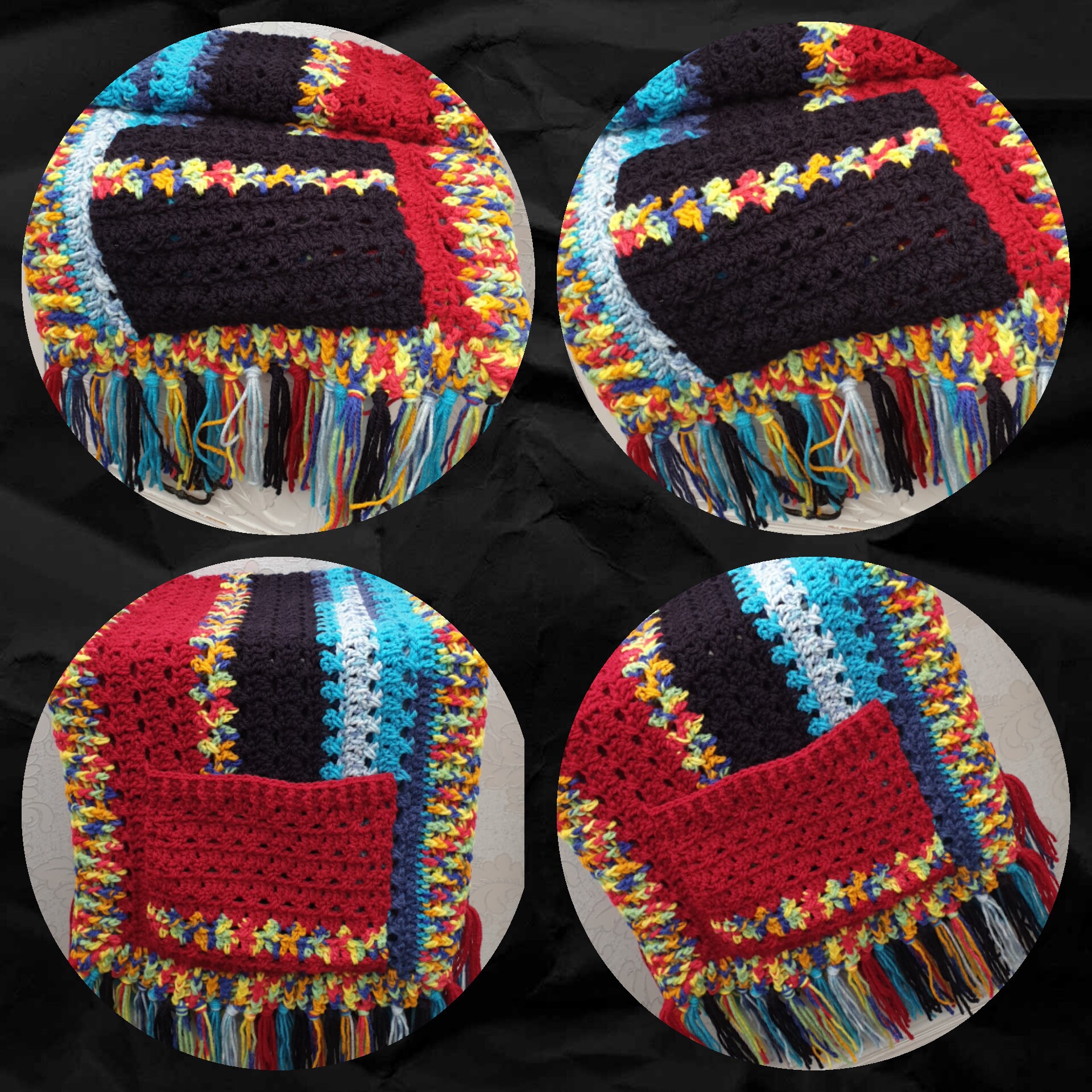 Harlequin Crochet Shawl Pattern Fringed Crochet Shawl Pattern - Etsy