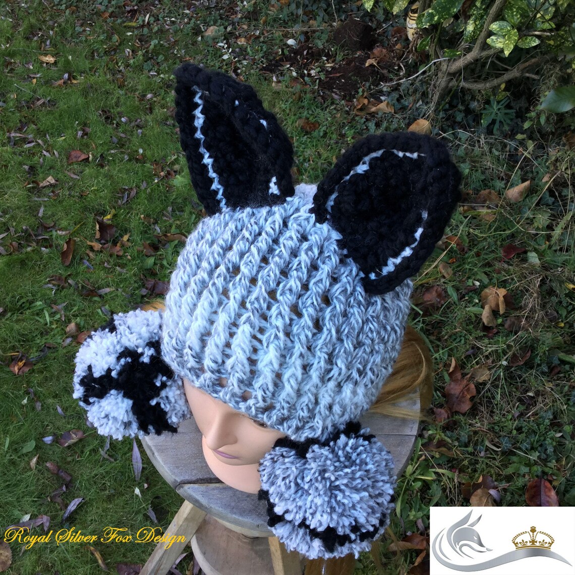 Crochet Pattern Silver Fox Beanie Hat Toddler Child and | Etsy