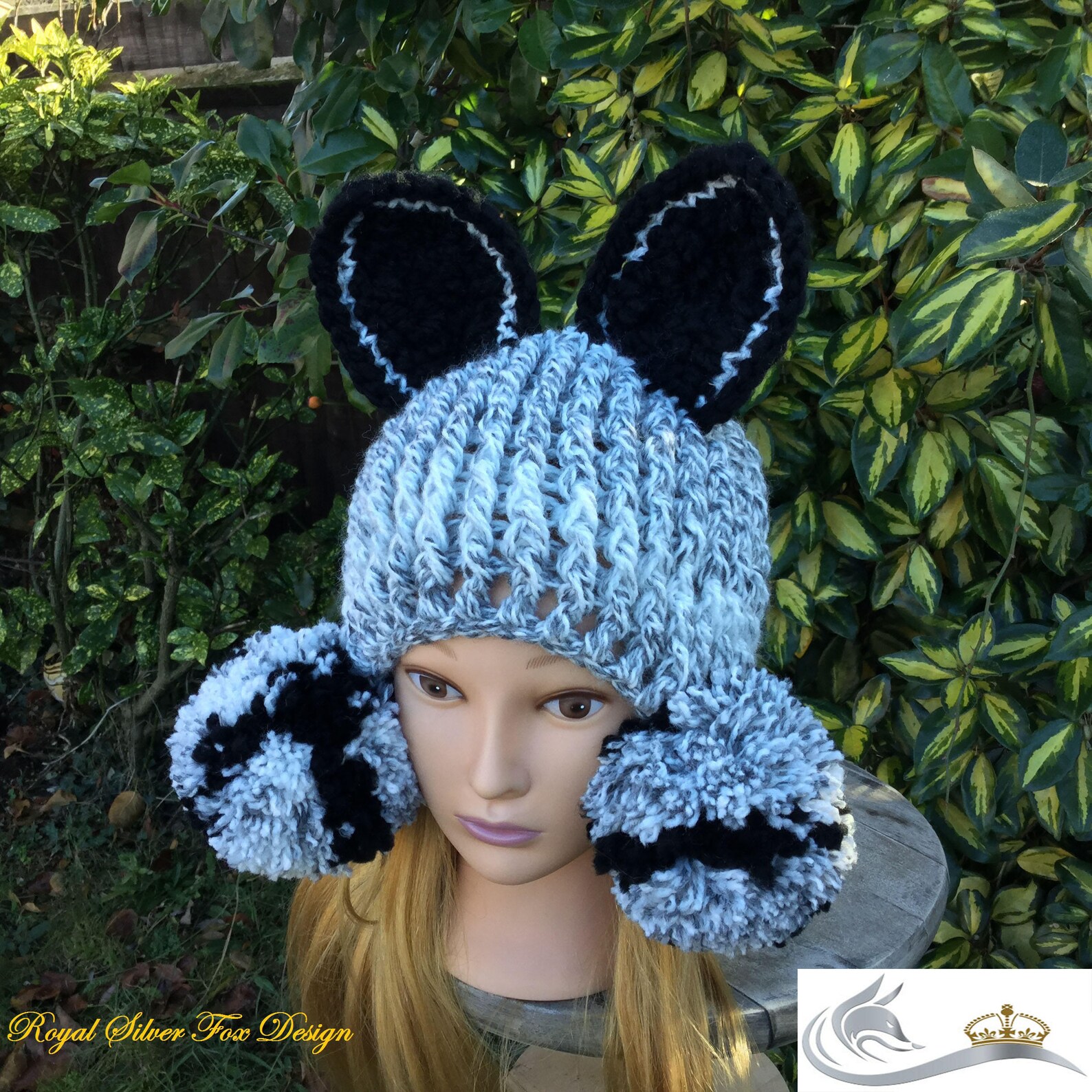Crochet Pattern Silver Fox Beanie Hat Toddler Child and - Etsy