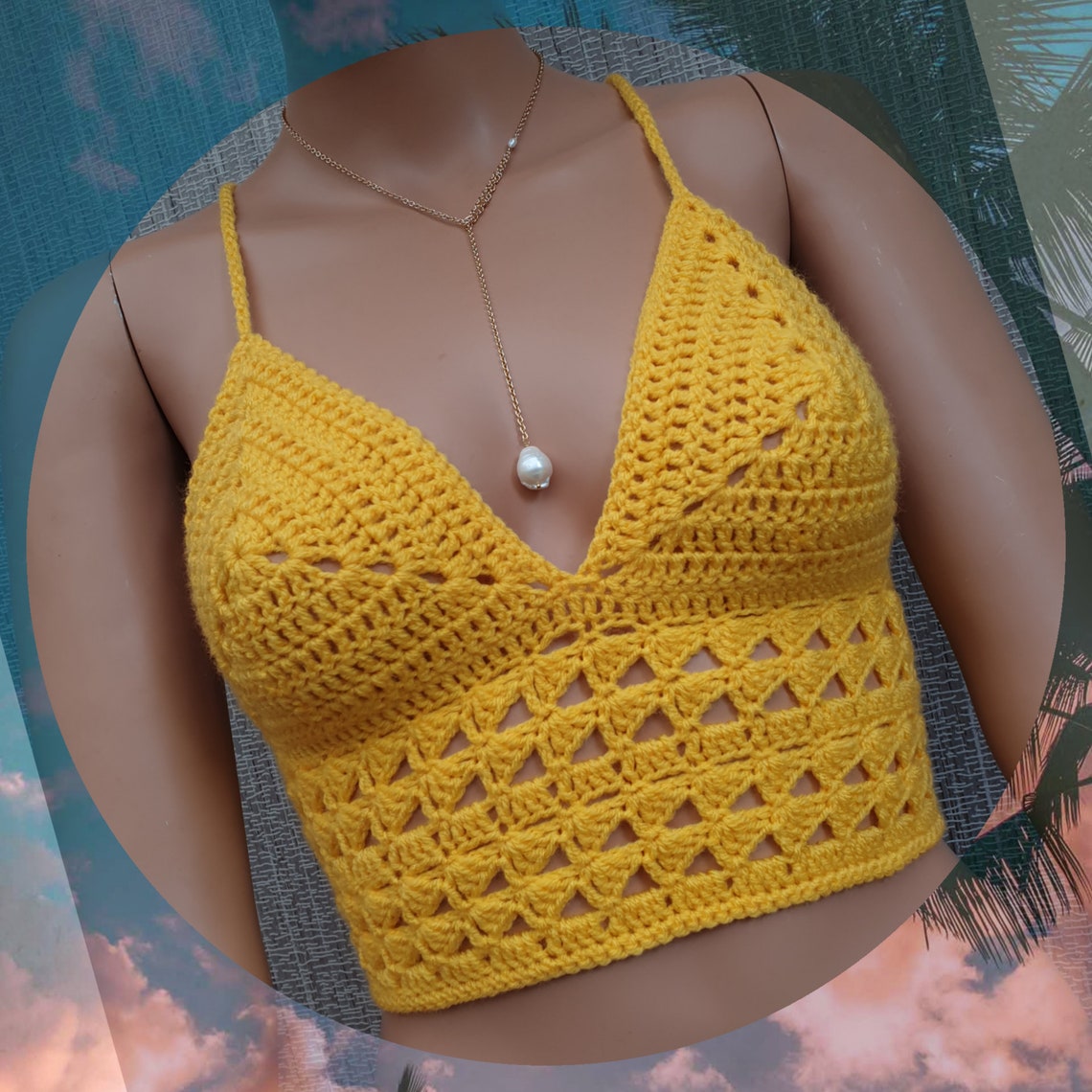 Crochet Pattern Tess Crochet Crop Top Pattern Crochet Etsy