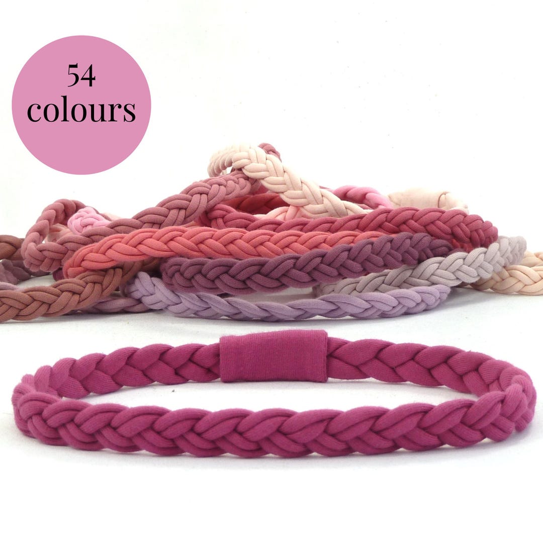 Plaited Jersey Headband: Soft Stretchy Eco-friendly Cotton - 54 Colours ...