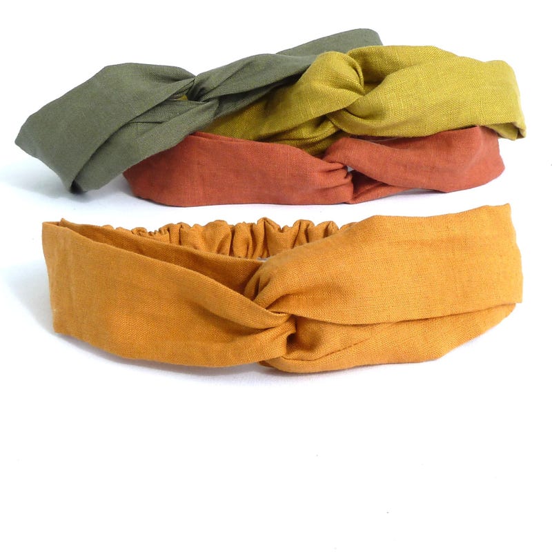Linen Headband With Twist - Etsy UK