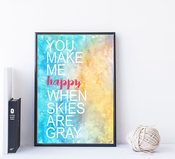 Inspirational Quote Watercolor Printable Wall Art | Etsy