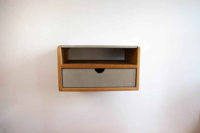 Aby Cloud White Grey Floating Nightstand Bed Side Table With - Etsy