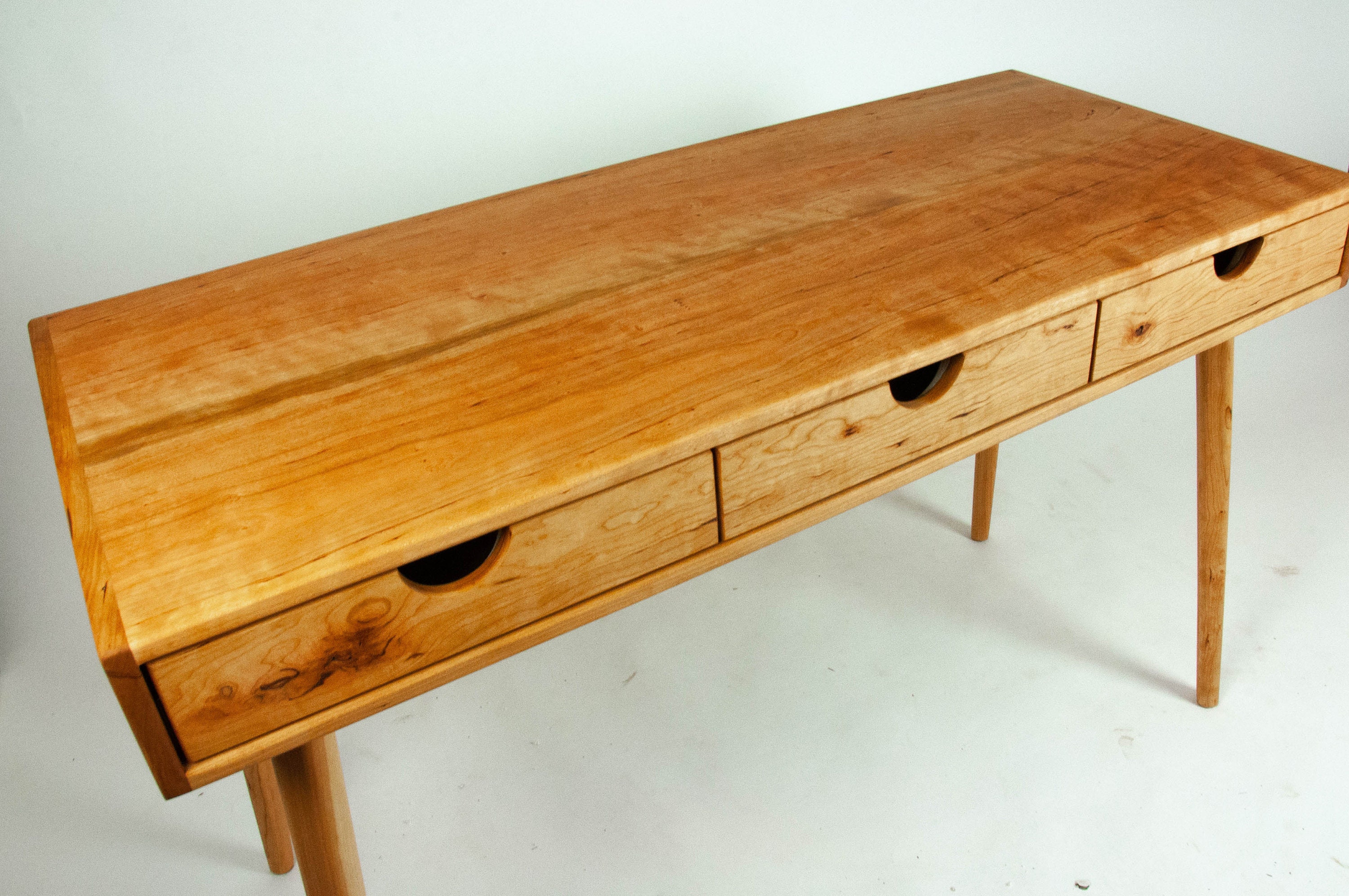 Mid-century Modern Cherry Wood Office Desk | Etsy