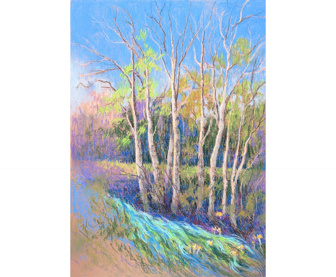 Plein Air Painting. Original Soft Pastel Art. Springtime - Etsy