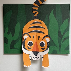 Pop up 3D Tiger Greeting Card! Mother's Day Card. Popup Handmade - Etsy