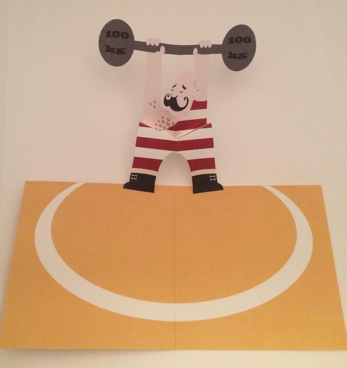 Pop up 3D Circus Strongman Birthday Card Popup Greetings Card | Etsy