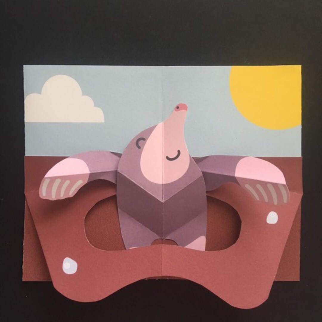 Pop up Mole in a Hole Greetings Card! Popup 3D Birthday Father's Day ...
