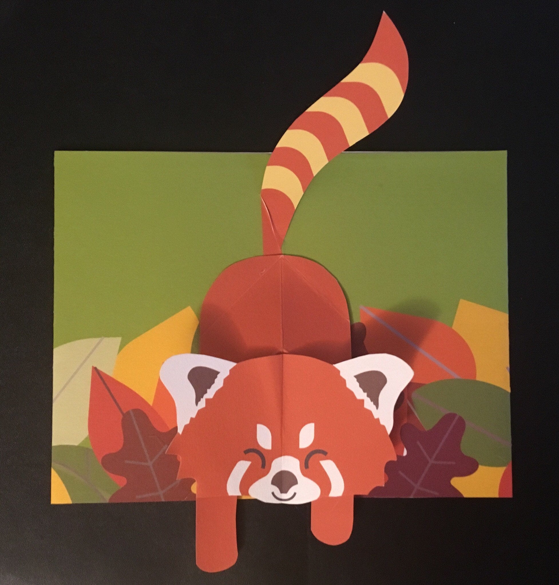 Pop up 3D Red Panda Greeting Card Mother's Day Card. - Etsy