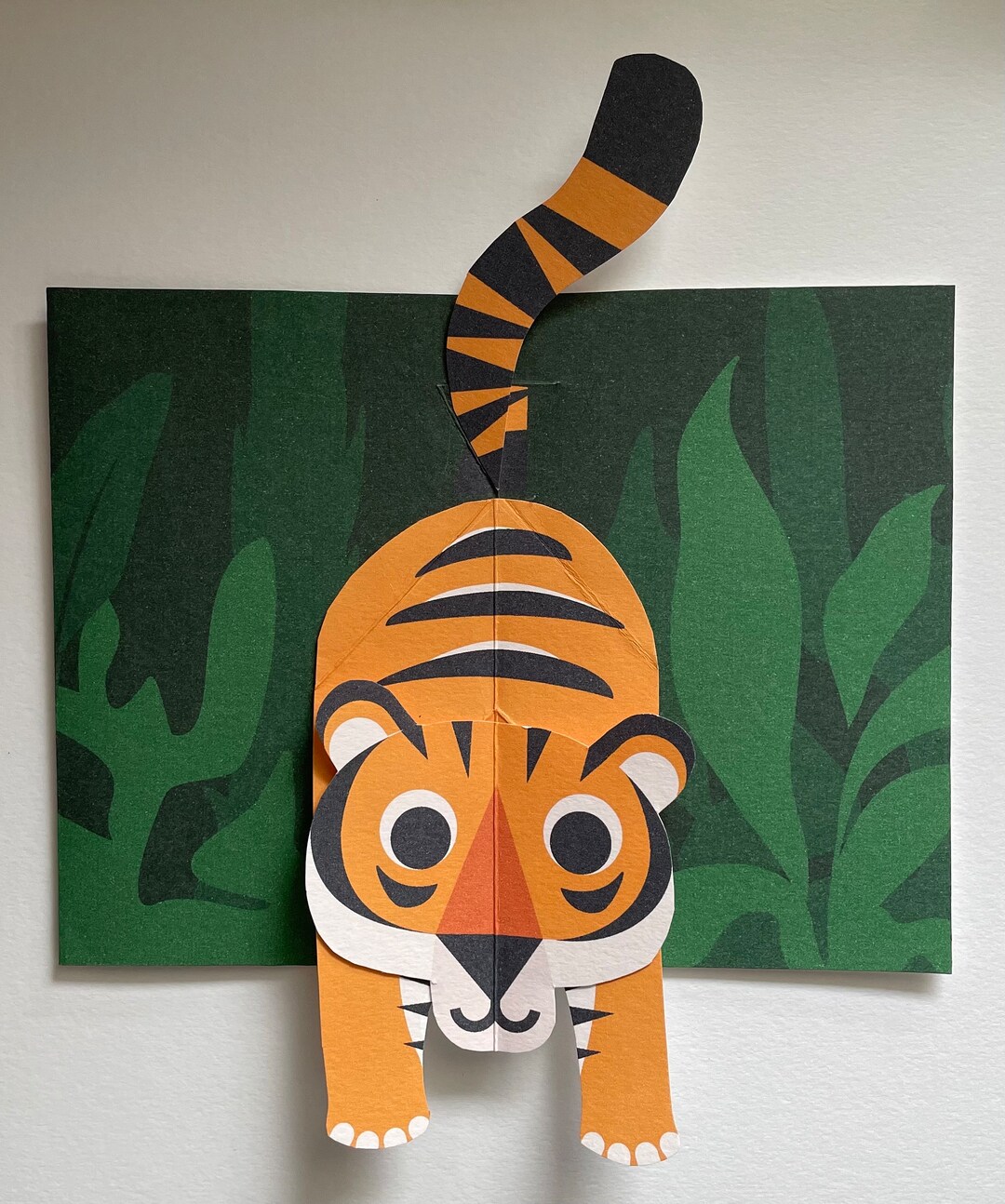 Pop up 3D Tiger Greeting Card Mother's Day Card. Popup Handmade - Etsy