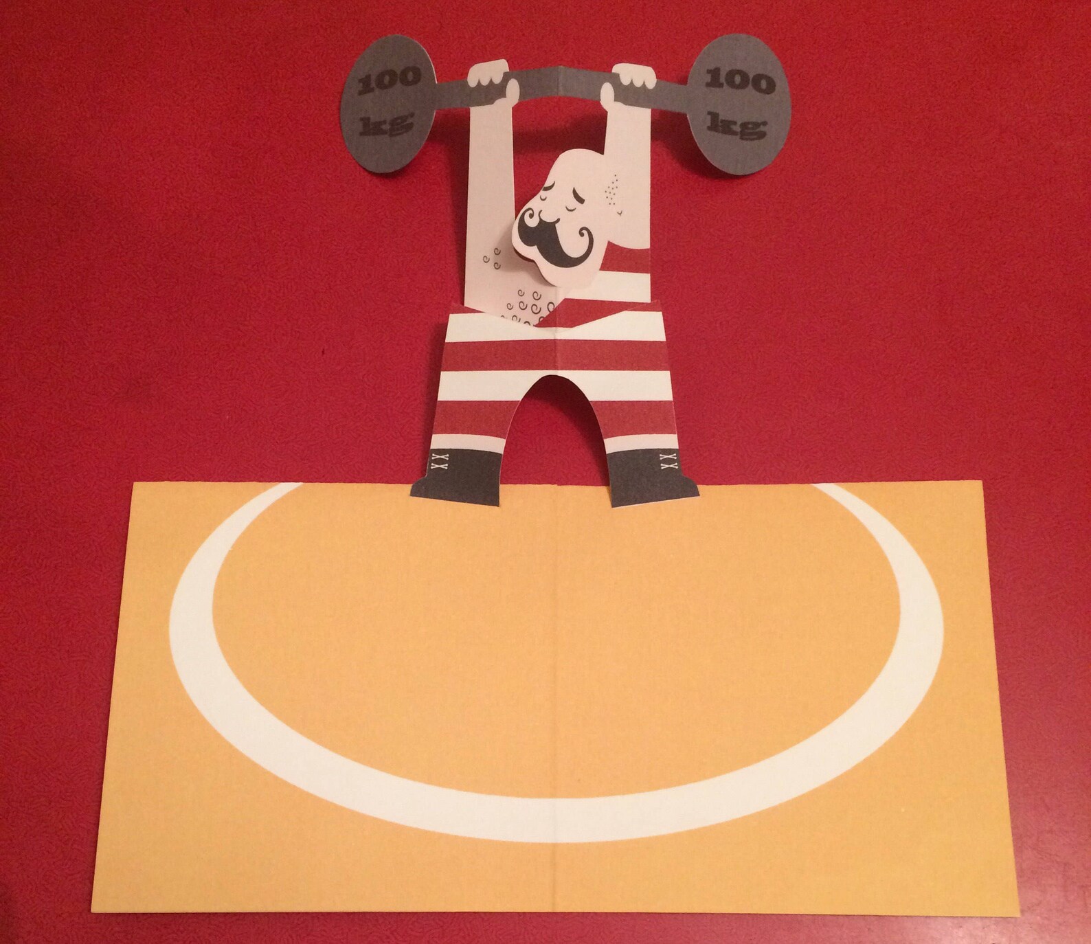 Pop up 3D Circus Strongman Birthday Card Popup Greetings Card | Etsy