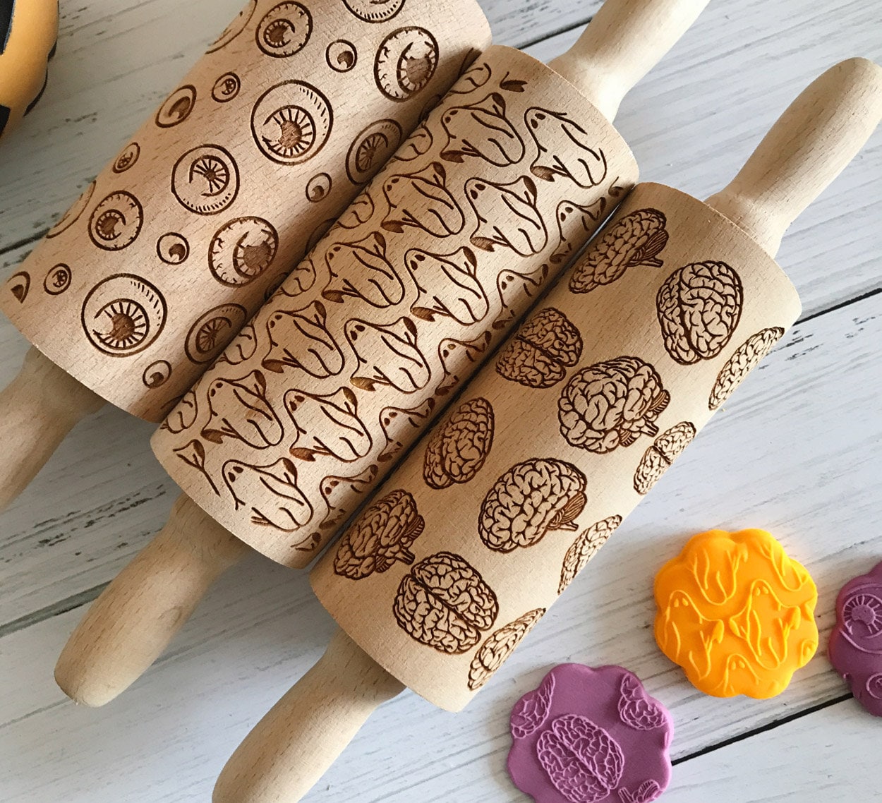 Embossed Rolling Pin Set for Making Halloween Treats | Etsy