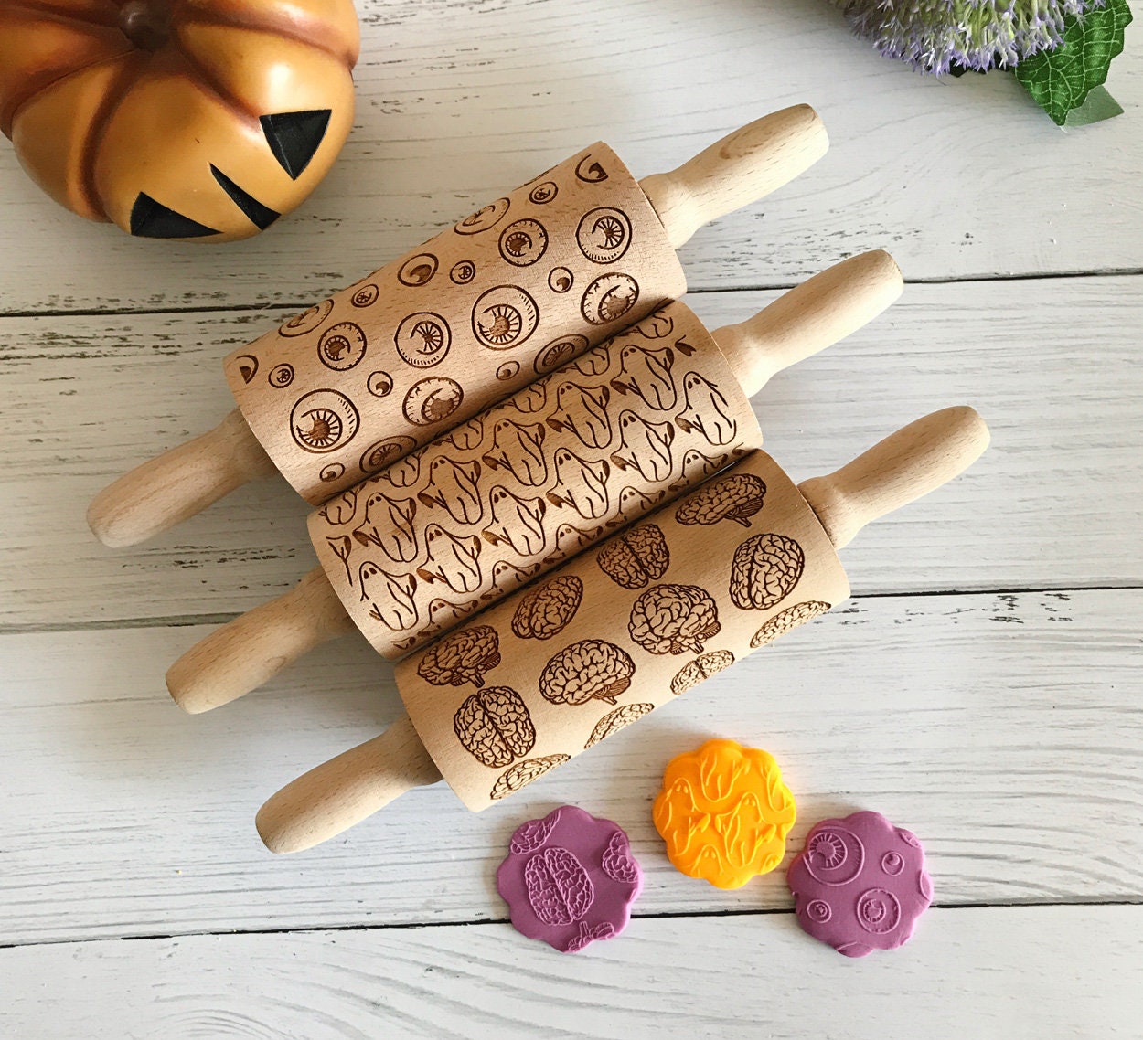 Embossed Rolling Pin Set for Making Halloween Treats | Etsy