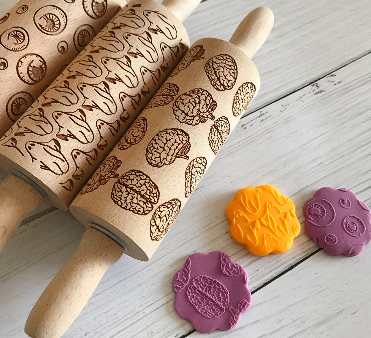 Embossed Rolling Pin Set for Making Halloween Treats | Etsy
