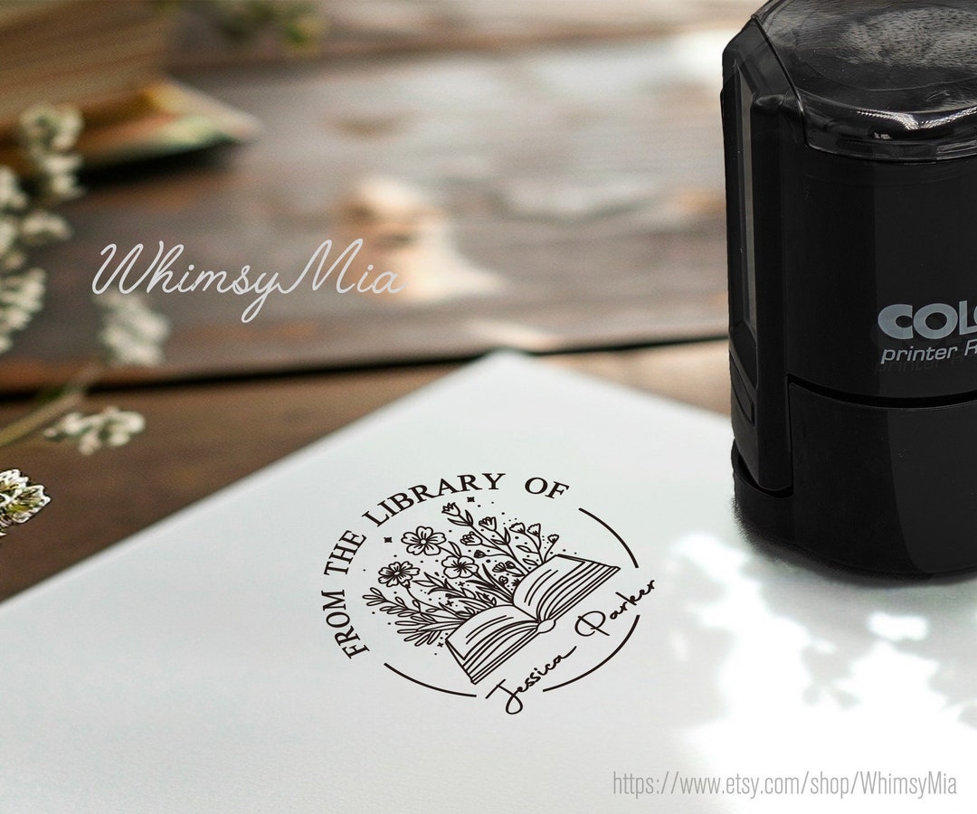From the Library of Stamp, Library Stamp, Personalized Book Stamp ...