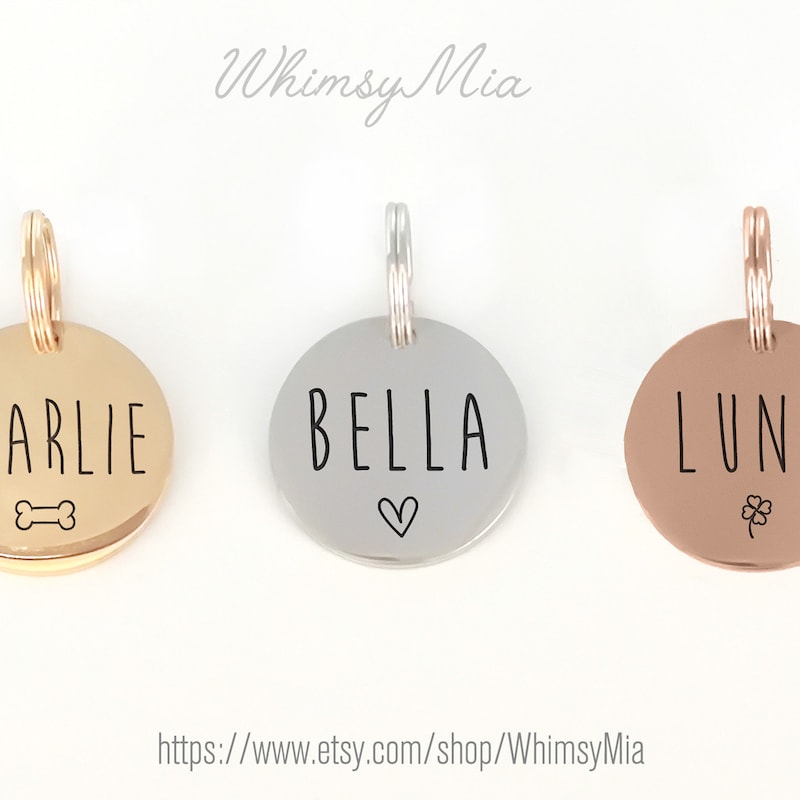Dog Name Tags - Etsy