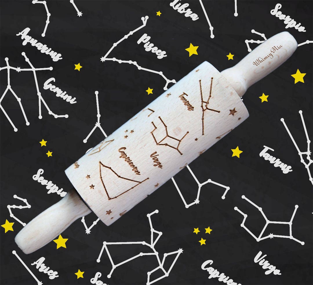 Constellation Pattern, Engraved Rolling Pin, Constellation Cookies, #9 ...