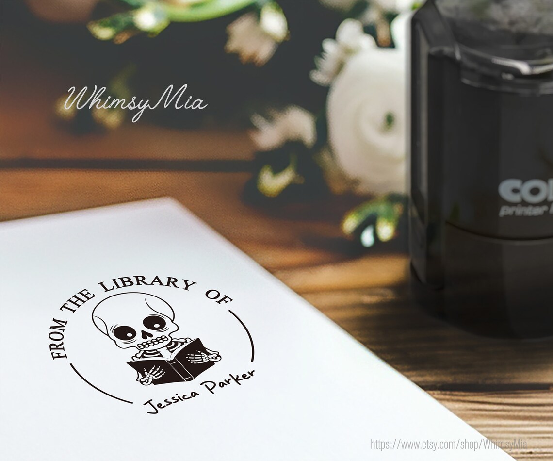 From the Library of Stamp, Library Stamp, Personalized Book Stamp ...