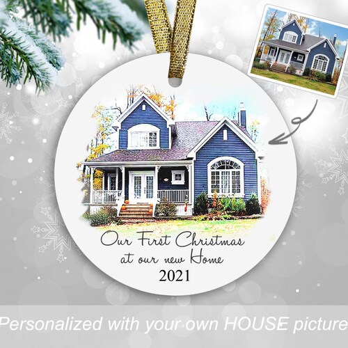 Custom House Ornament Our First Christmas at Our New Home | Etsy