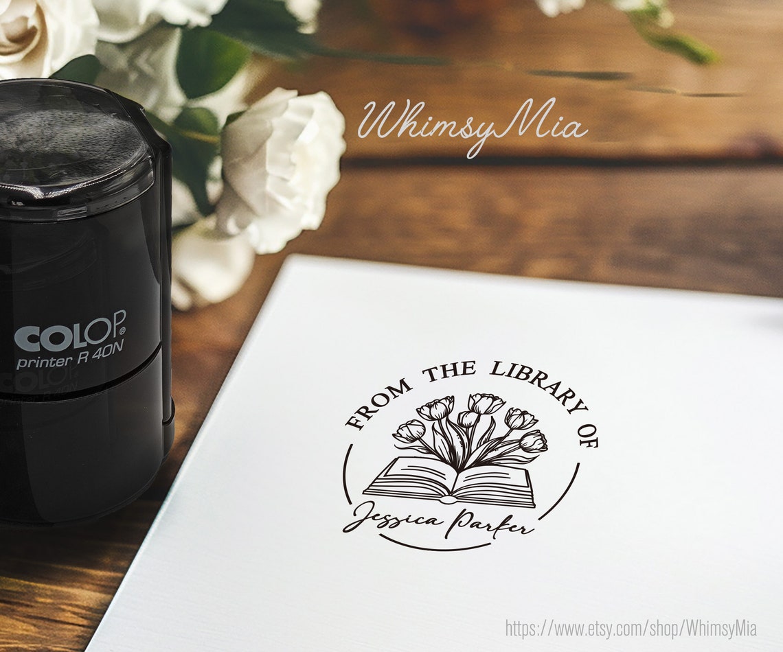 From the Library of Stamp, Library Stamp, Personalized Book Stamp ...