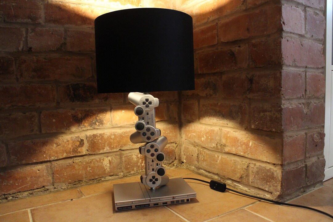 Playstation Two Slim Silver PS2 Retro Gaming Desk Lamp Ultimate Nerd ...