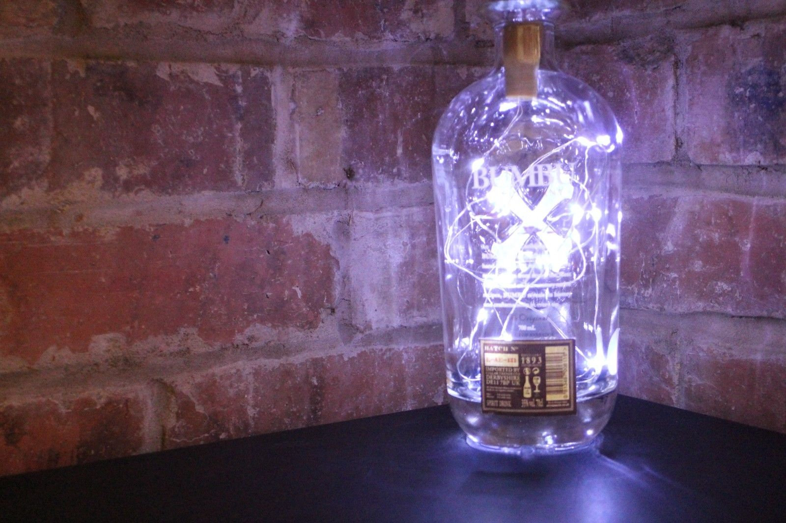 Bumbu Banana Rum Liquor Bottle Lamp 20 LED Lights Upcycled - Etsy